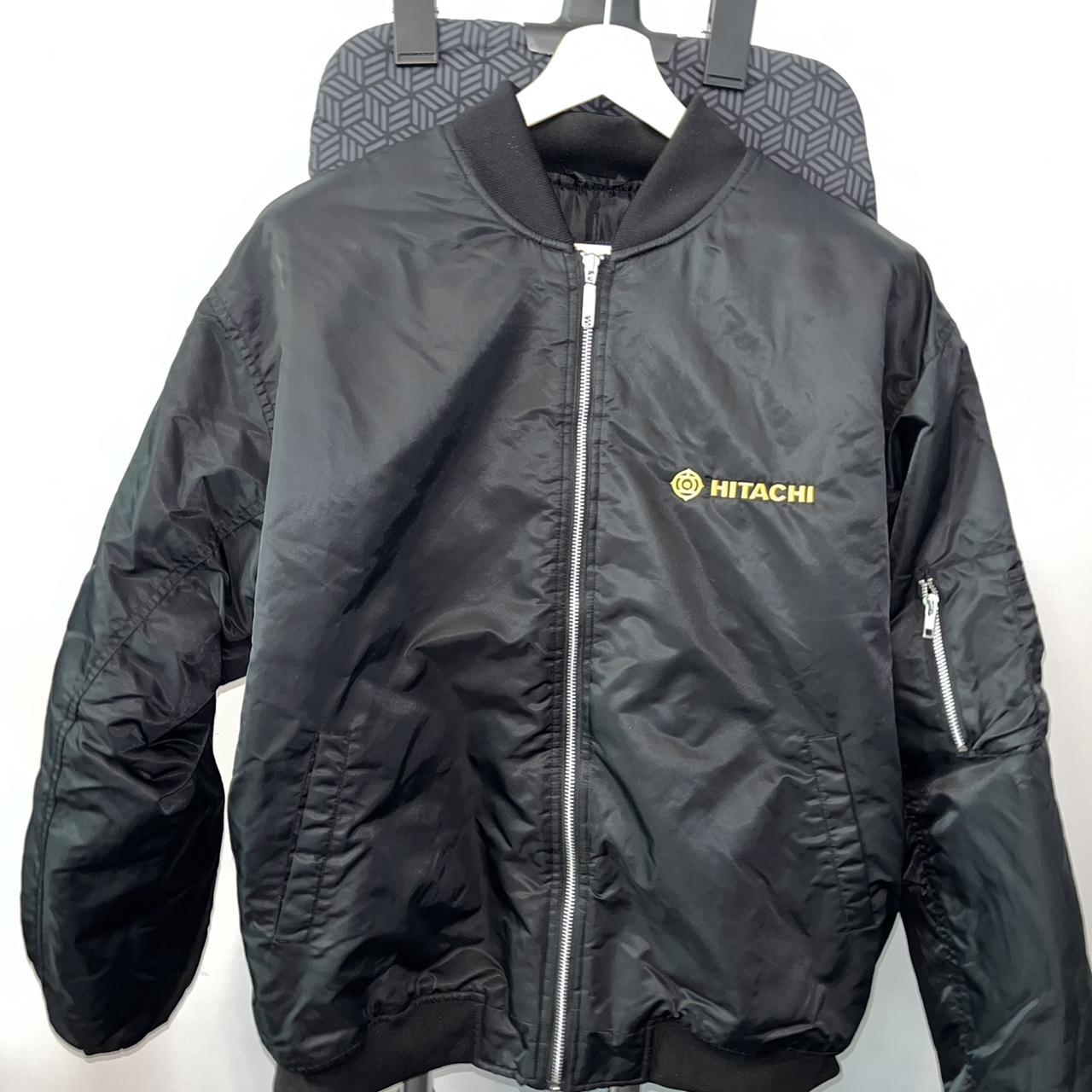 Hitachi bomber jacket 8/10 condition - lightly... - Depop