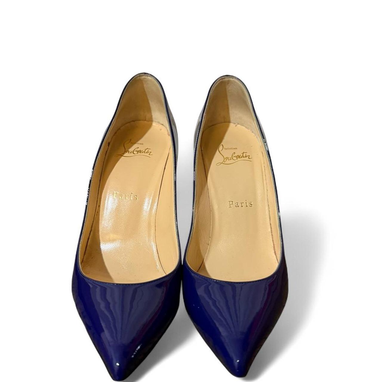 Blue patent leather Christian Louboutin So Kate... | Depop