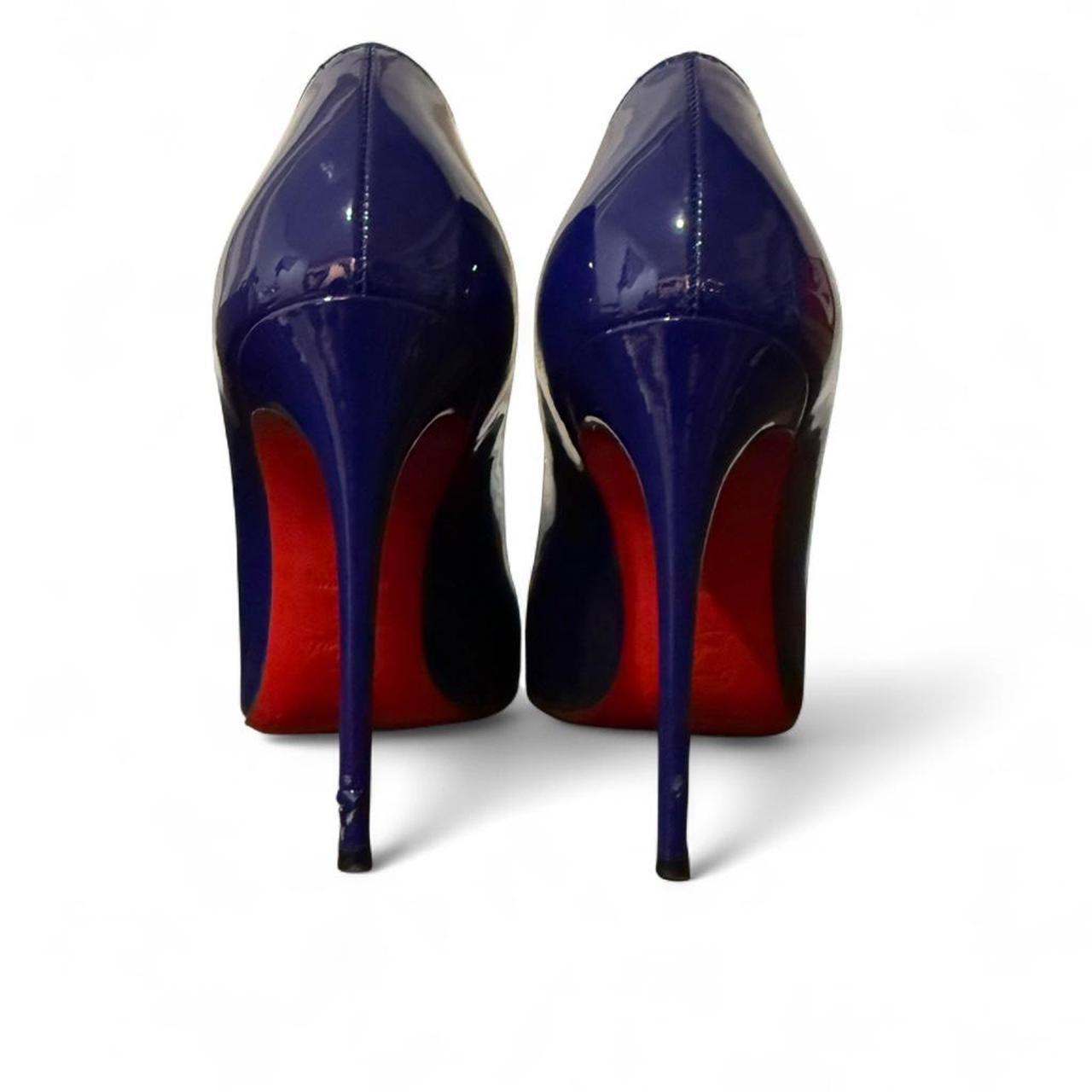 Blue patent leather Christian Louboutin So Kate... | Depop