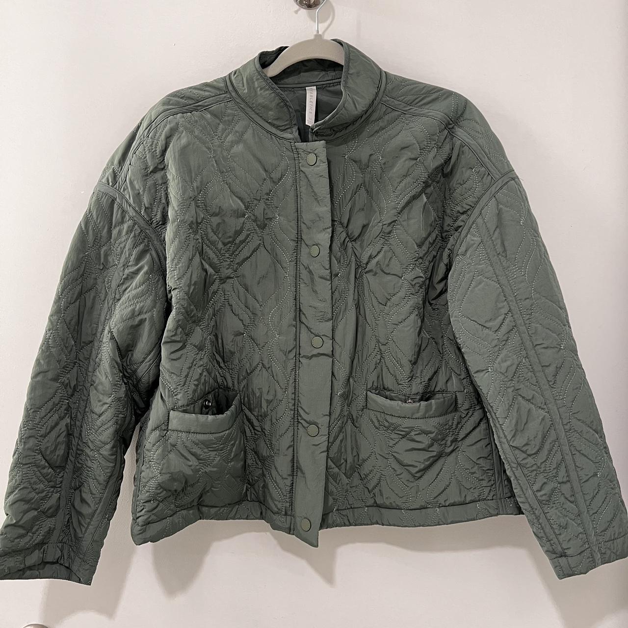 Fabletics green quilted liner style jacket. No... - Depop