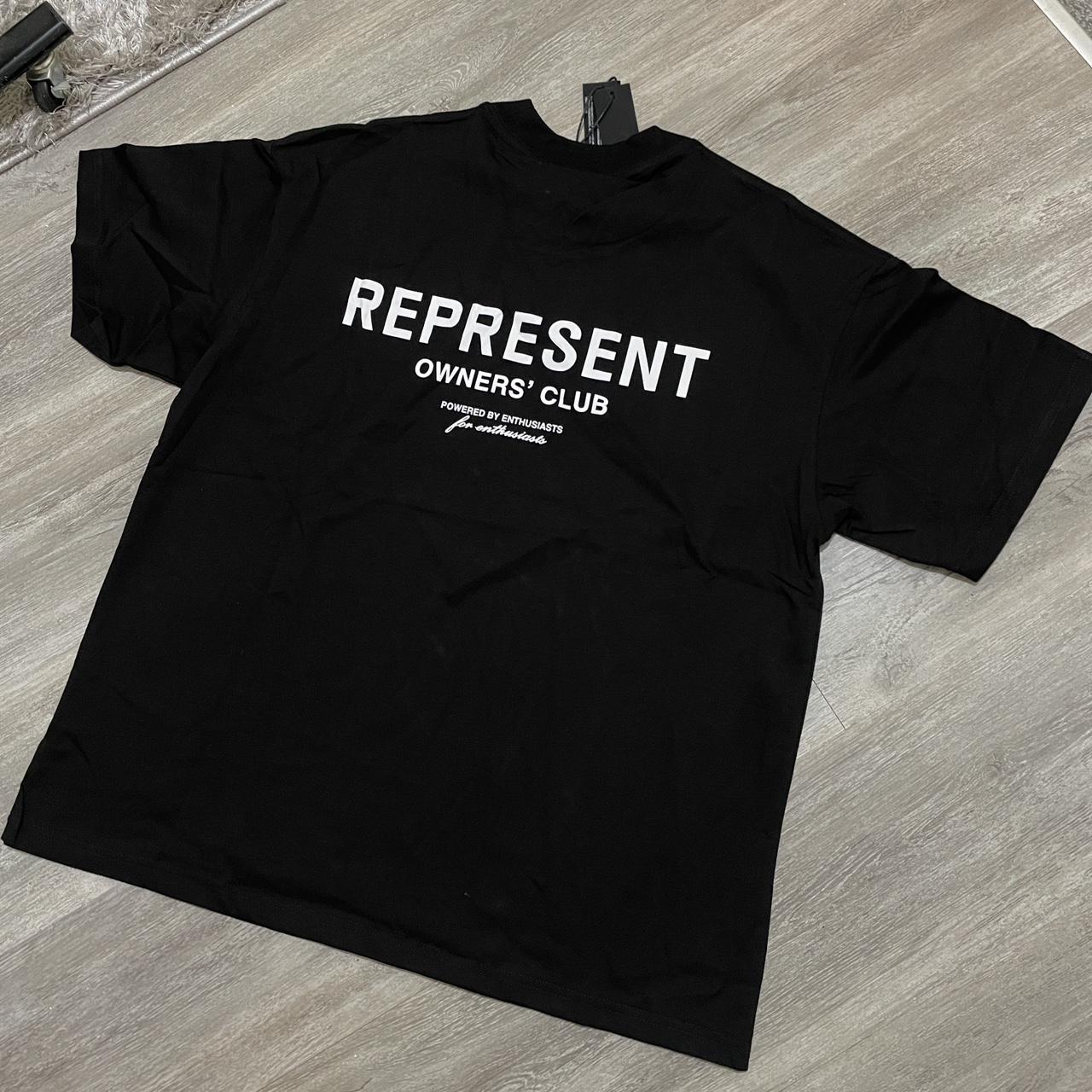 Represent Black T-Shirt Size M SAME/NEXT DAY... - Depop