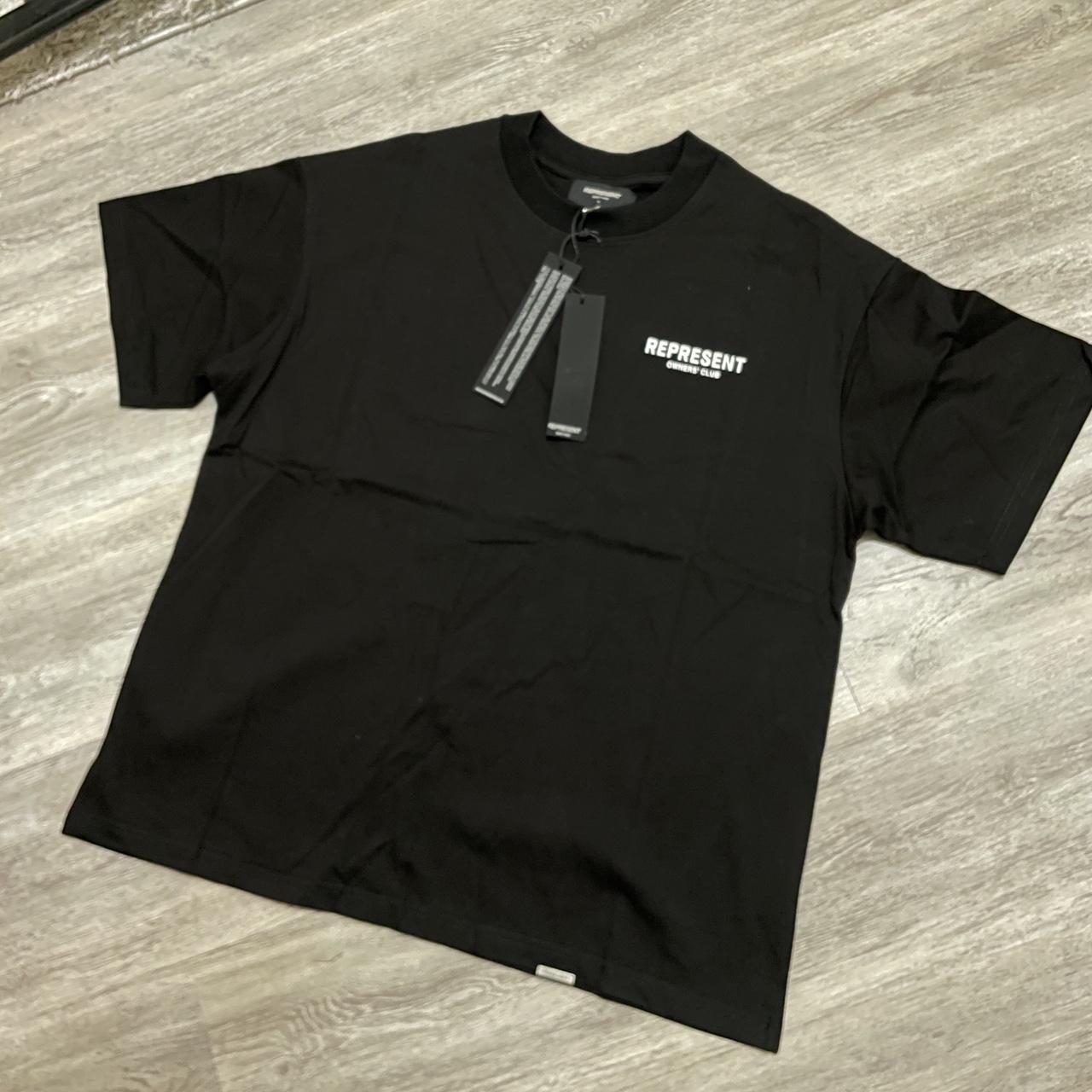 Represent Black T Shirt Size S SAME/NEXT DAY... | Depop