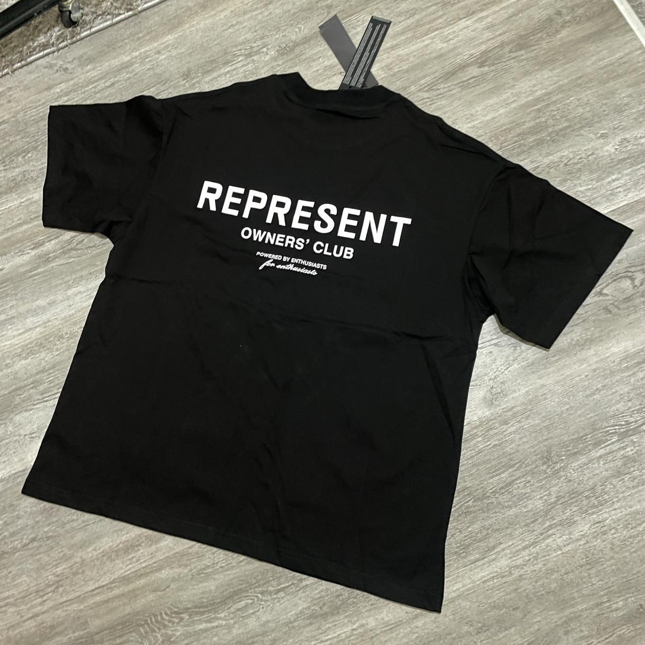 Represent Black T Shirt Size S SAME/NEXT DAY... | Depop