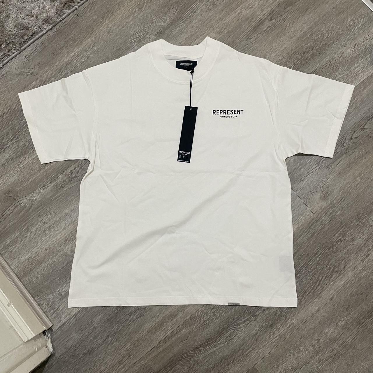 Represent White T-Shirt Size M SAME/NEXT DAY... | Depop