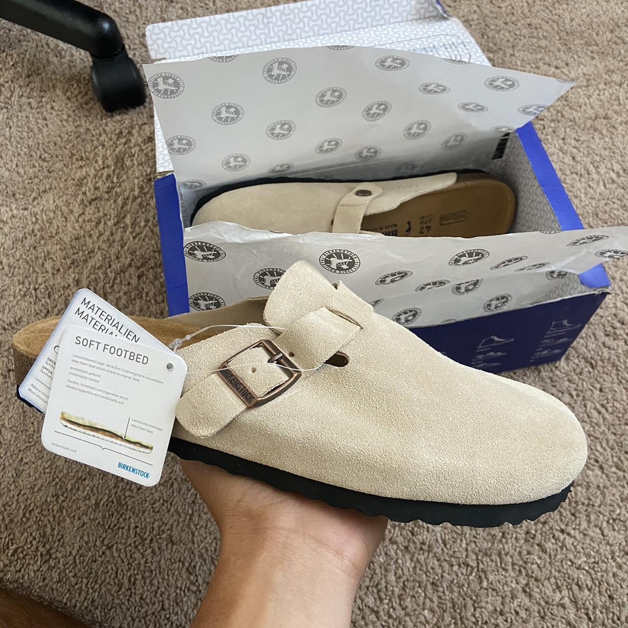 Brand new birkenstock Bostons. Size 42 - Depop