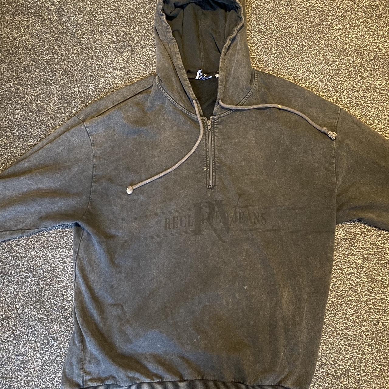 reclaimed vintage hoodie worn, still decent... - Depop