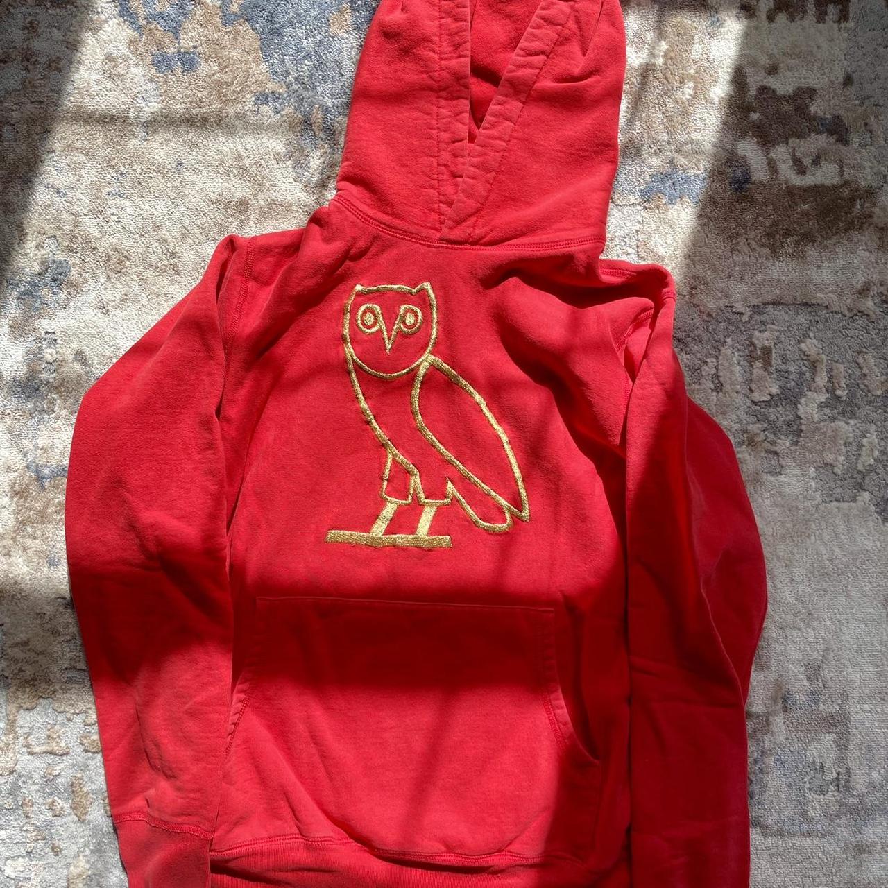 OVO red hoodie! great condition size medium... - Depop