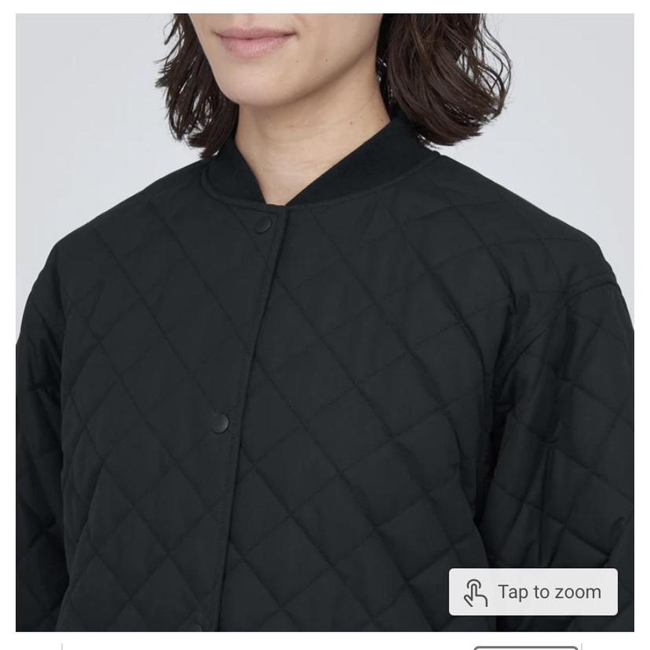 muji washable long quilted jacket in size S only... - Depop