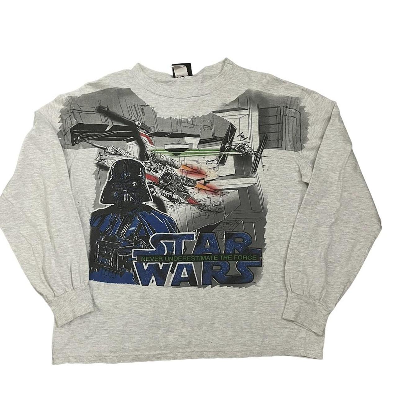 Vintage Youth Star Wars Darth Vader Long Sleeve... - Depop