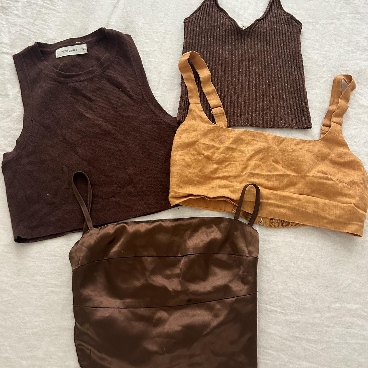 Brown crop top bundle All size 6-8 Brands include... - Depop