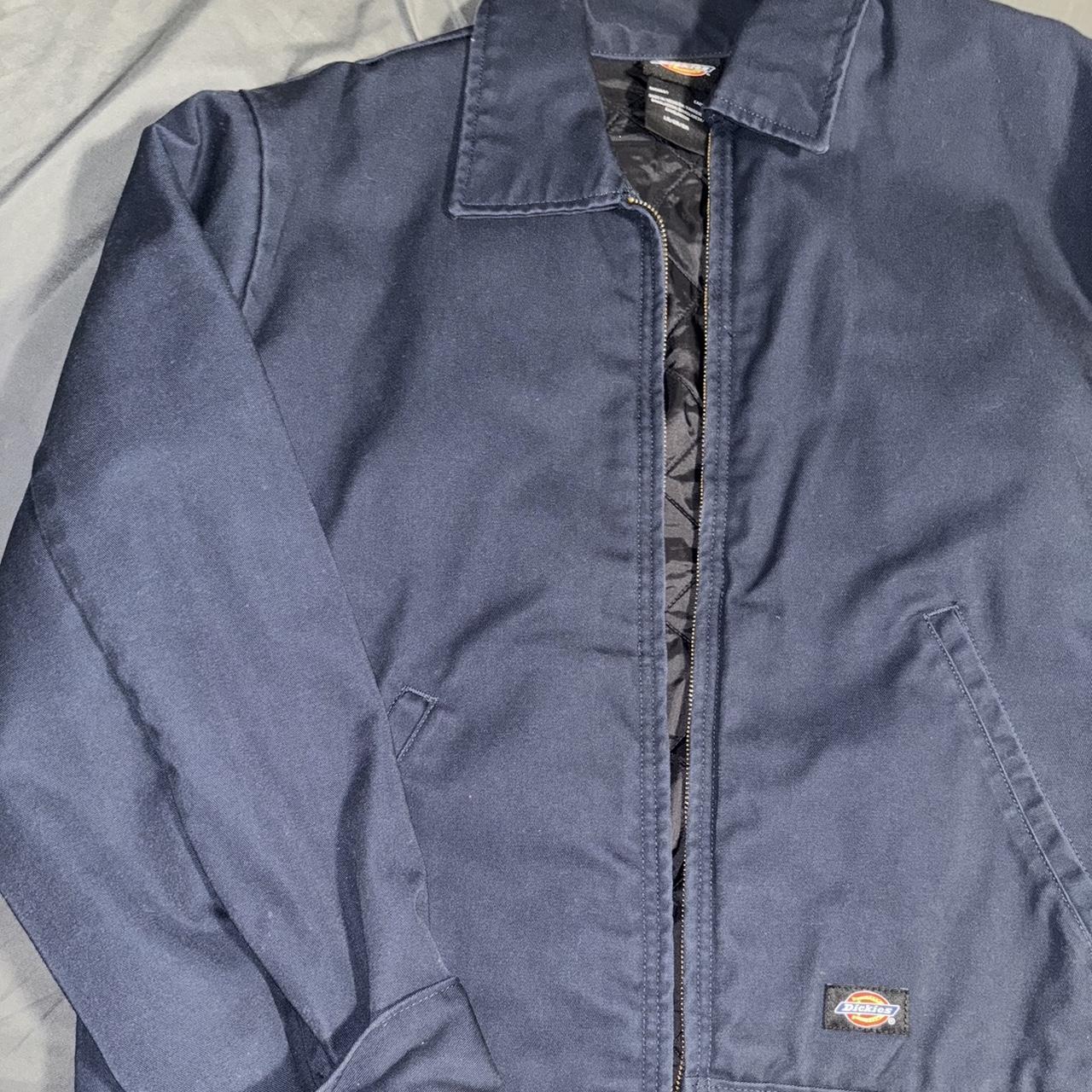 Dickies Navy Blue Workwear Jacket No Flaws Depop