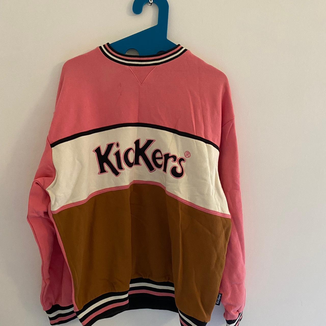 Kickers pink, white & brown sweatshirt Never been... - Depop