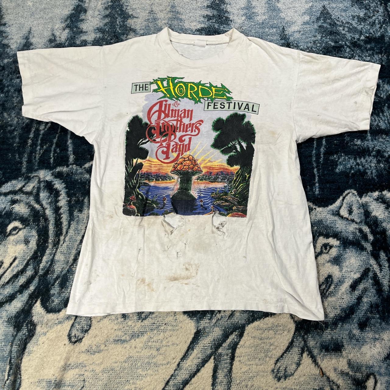 Vintage 1994 Horde Festival Band T Shirt Size... - Depop