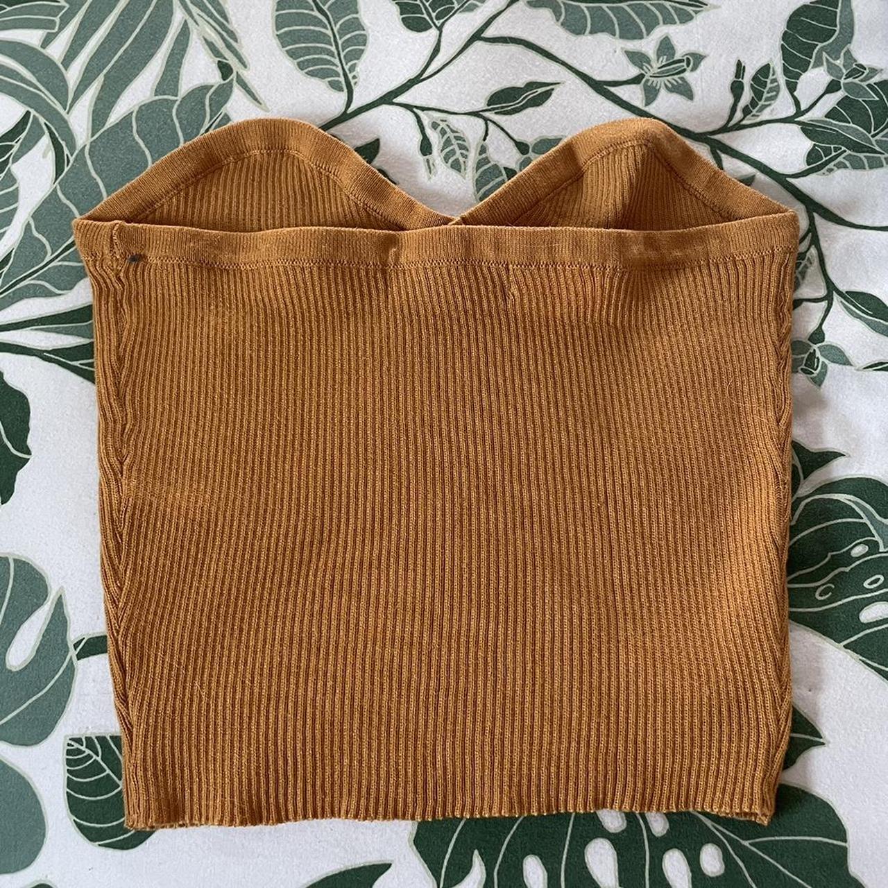 Orange/ rust colored Almost Famous cropped tube top... - Depop