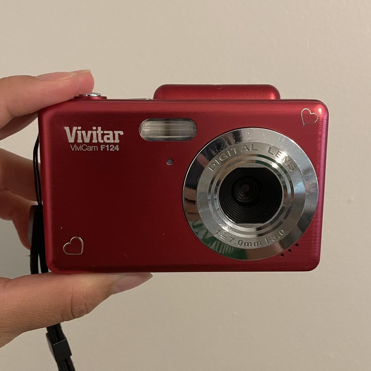 Red Vivitar VmCam F124 digital camera -(Selling... | Depop