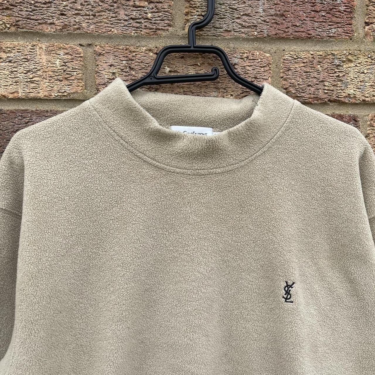 Vintage YSL yves Saint Laurent fleece jumper Size... - Depop