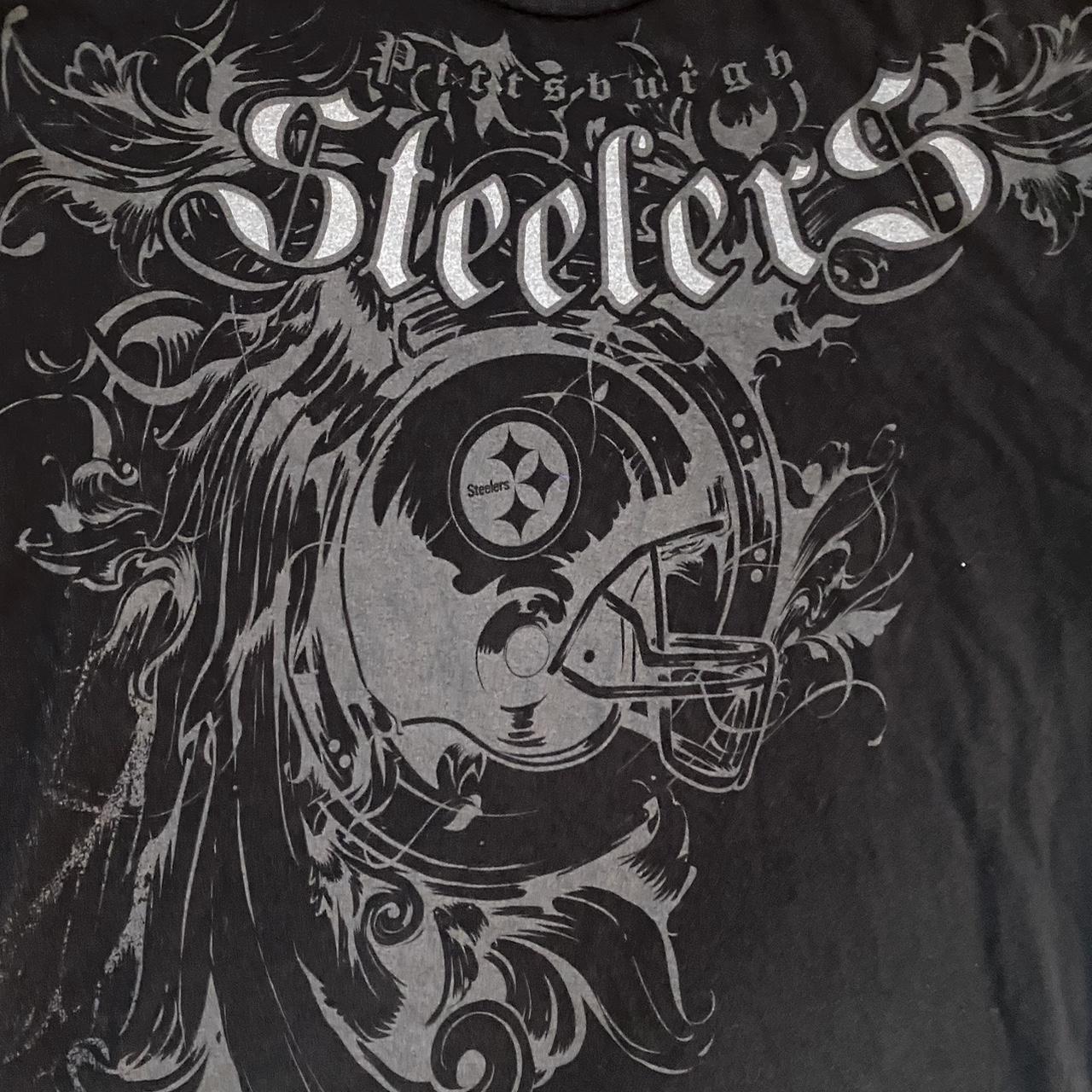 Vintage 2000s gothic Steelers t No tag no flaws... - Depop