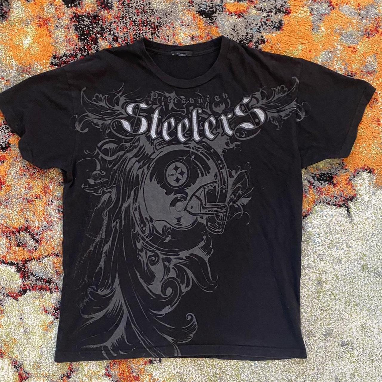 Vintage 2000s gothic Steelers t No tag no flaws... - Depop