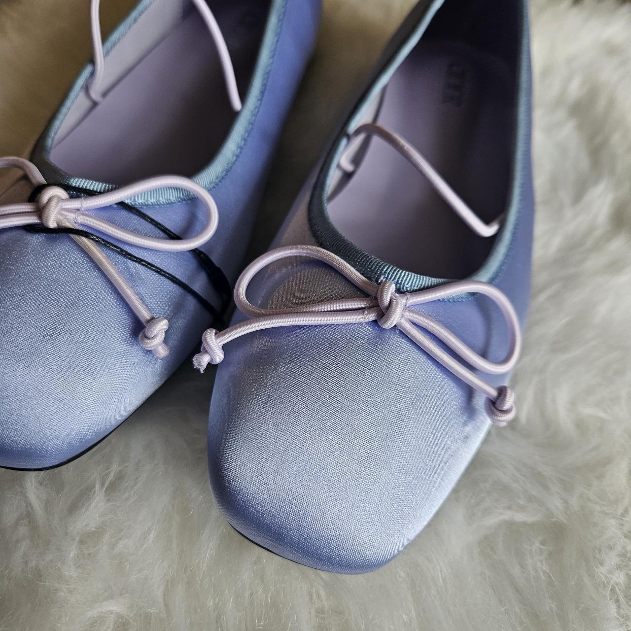 Purple ballet flats with lilac details. Never worn.... - Depop