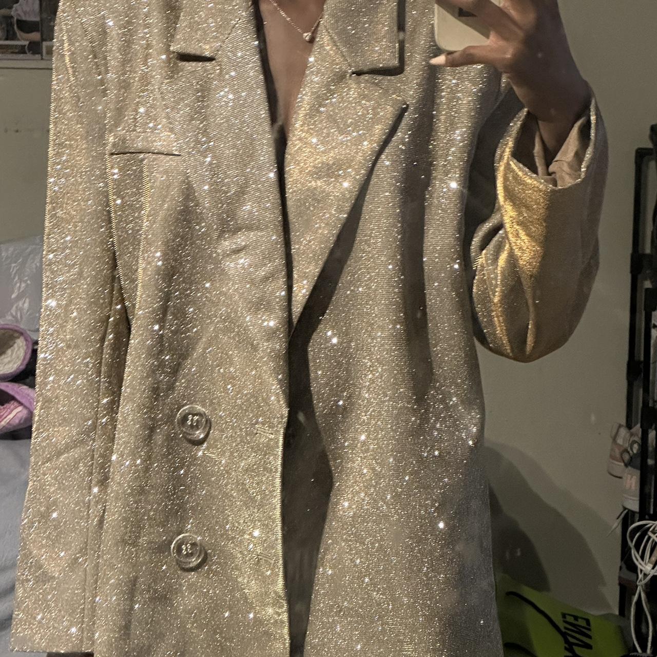 SLA the label glitter oversized blazer never worn... - Depop