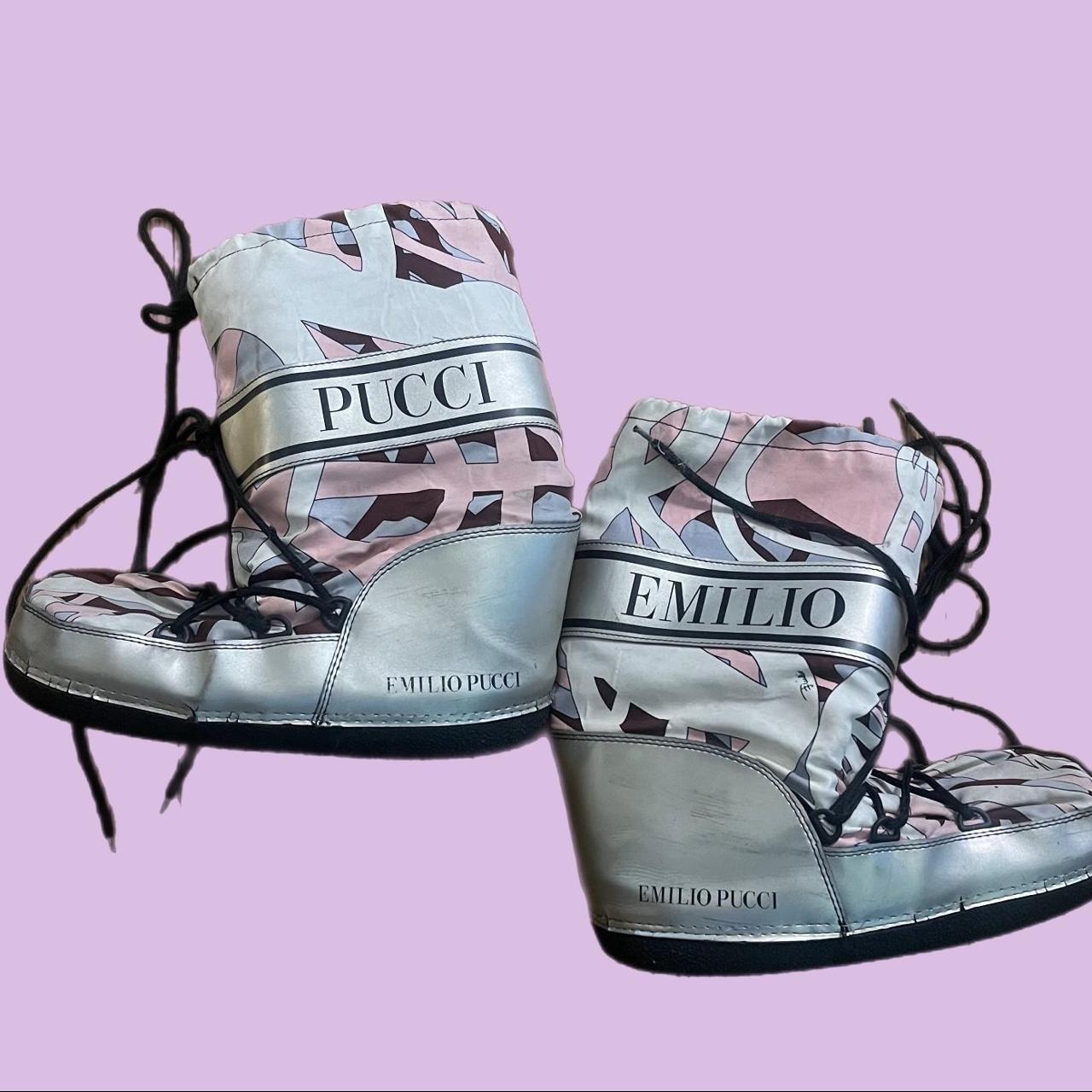 emilio pucci moon boots in a US 8-9.5 (bottom says... - Depop