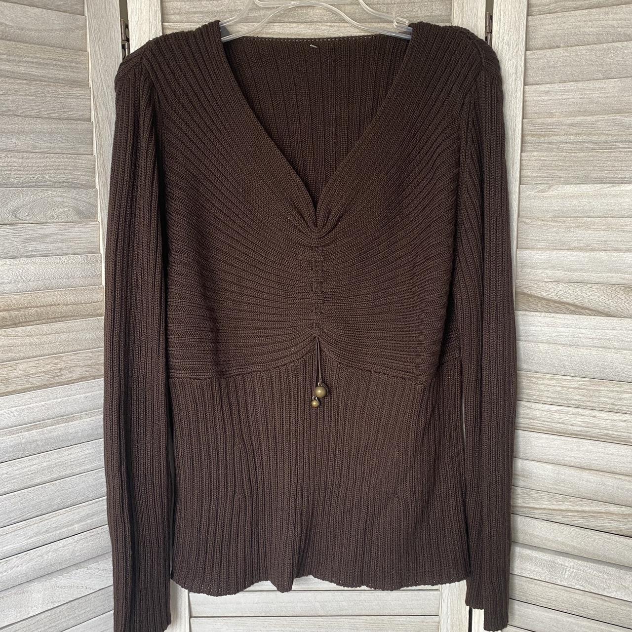 Vintage Cottage core Brown Sweater In great... - Depop