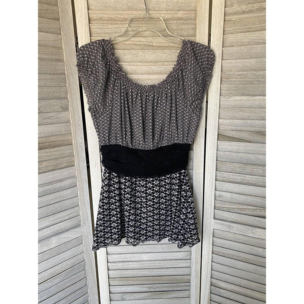 Max Studio Top Extra Large White And Black Babydoll... - Depop