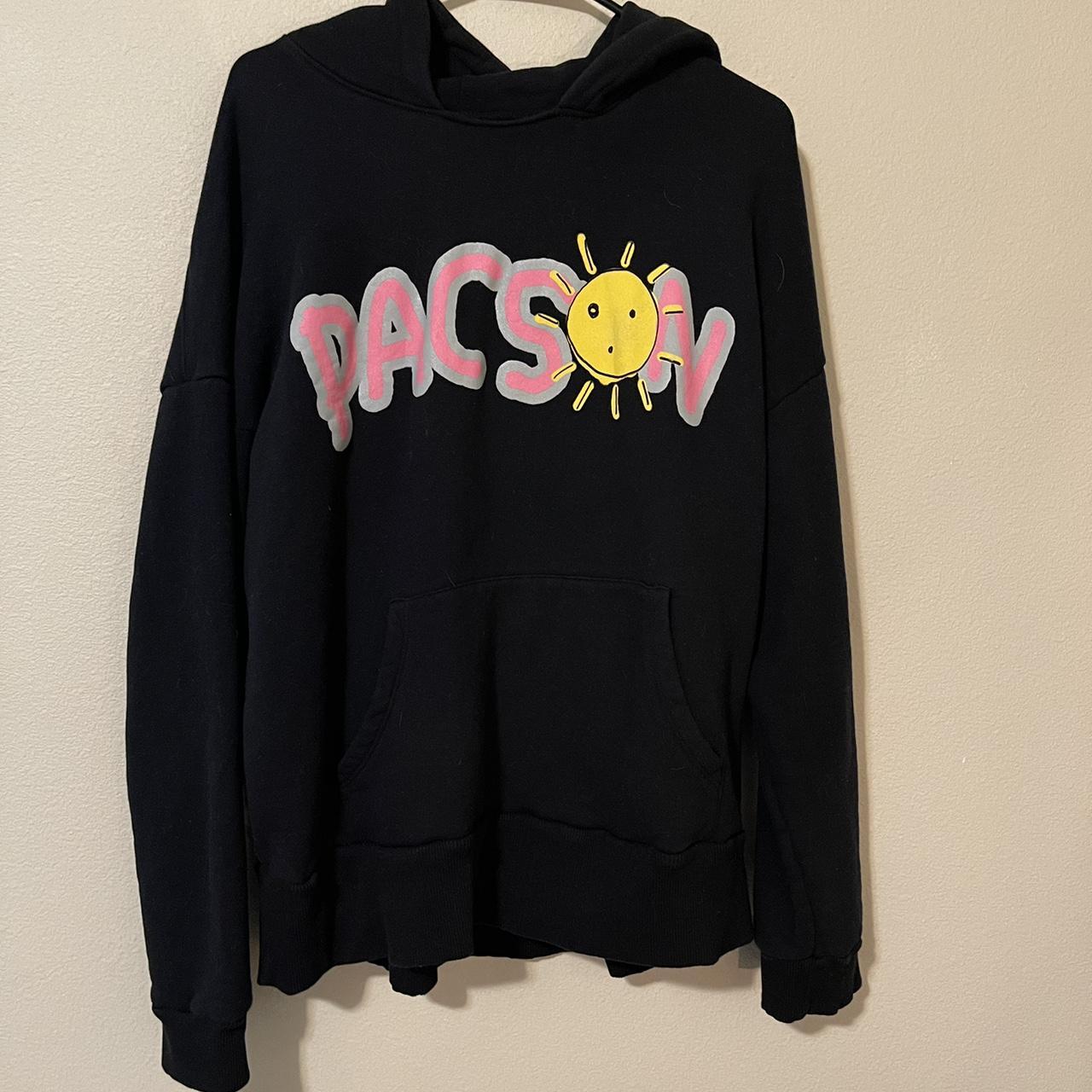 black pacsun hoodie size xl only worn once! - Depop