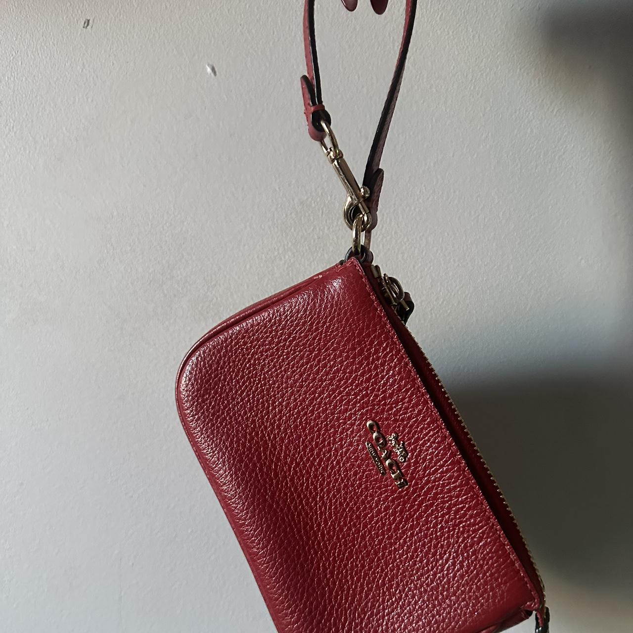 Mini Red Coach bag + Mini Skinny ID Wallet Red mini... | Depop