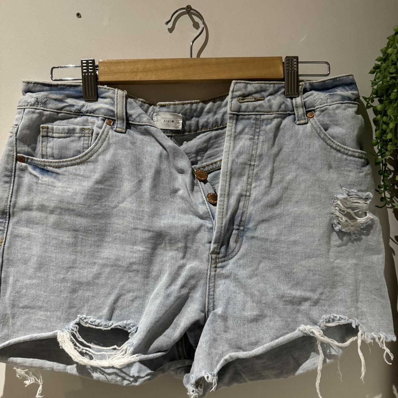 Washed demin shorts - Depop
