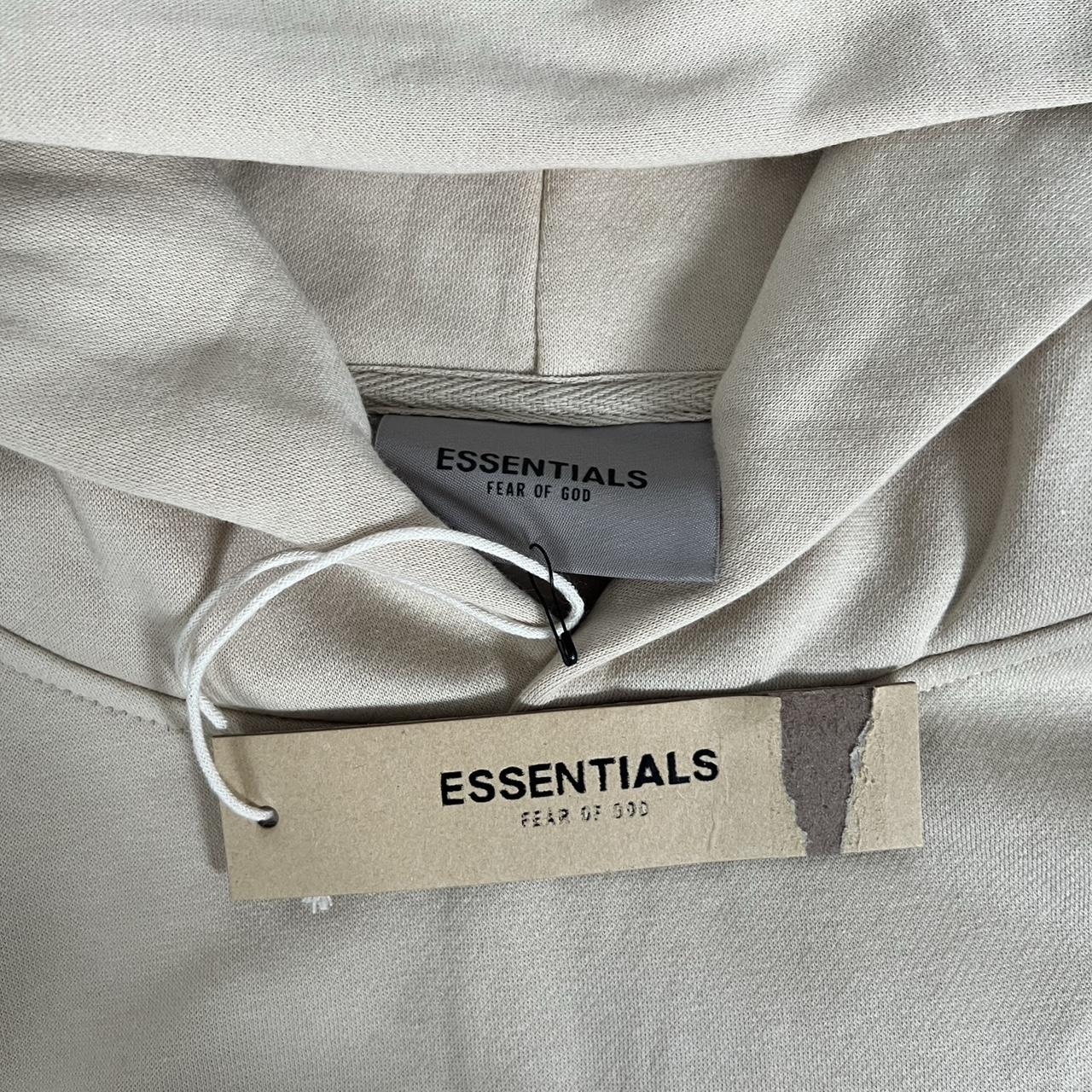Beige essentials Hoodie is still in perfect... - Depop