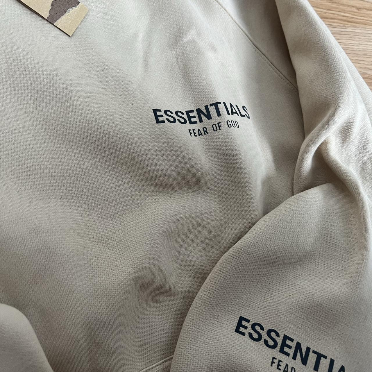 Beige essentials Hoodie is still in perfect... - Depop