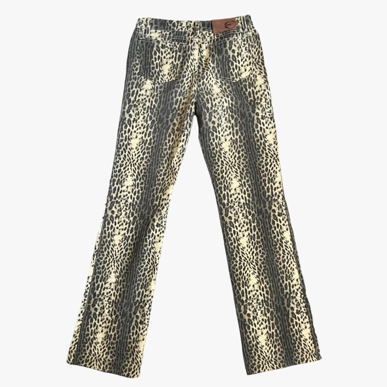 cavalli jeans sick 2000s leaopard print cavalli... - Depop