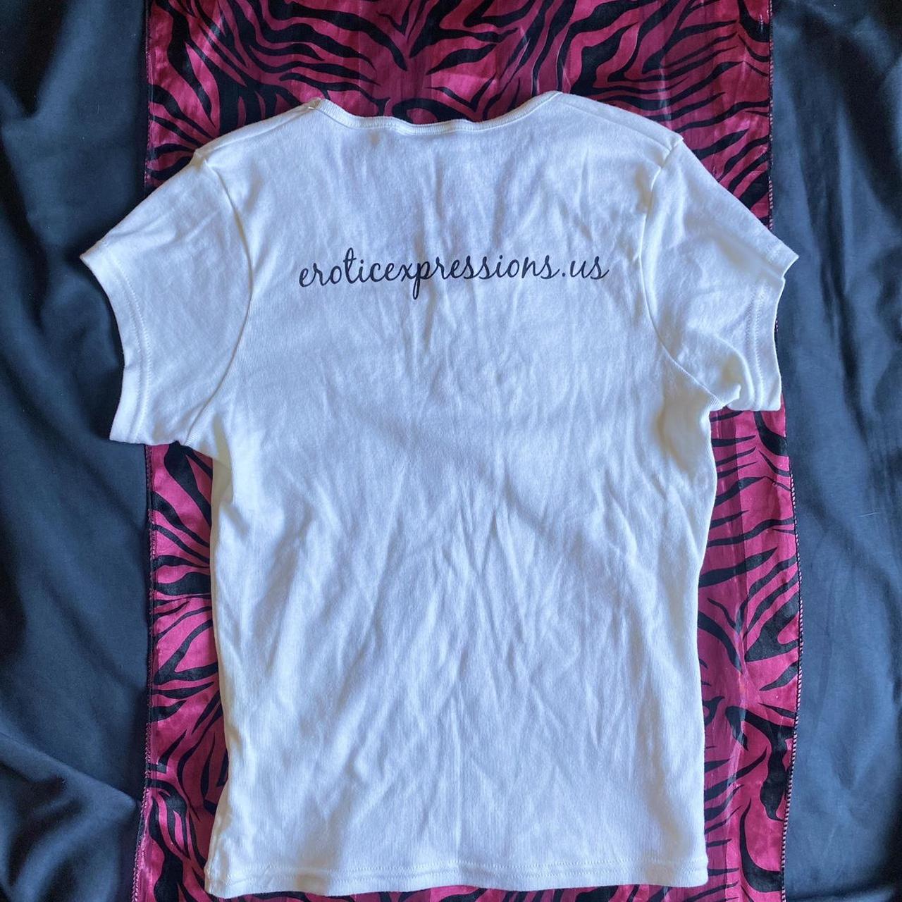 Y2K White Devils Angel Baby Tee Size... - Depop