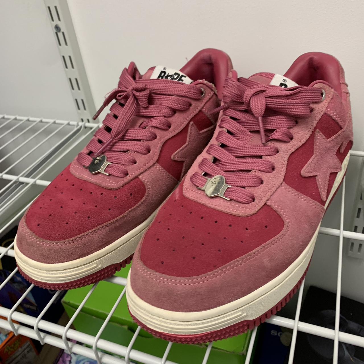 Pink Bapesta Sneakers Size 9.5 #bape - Depop