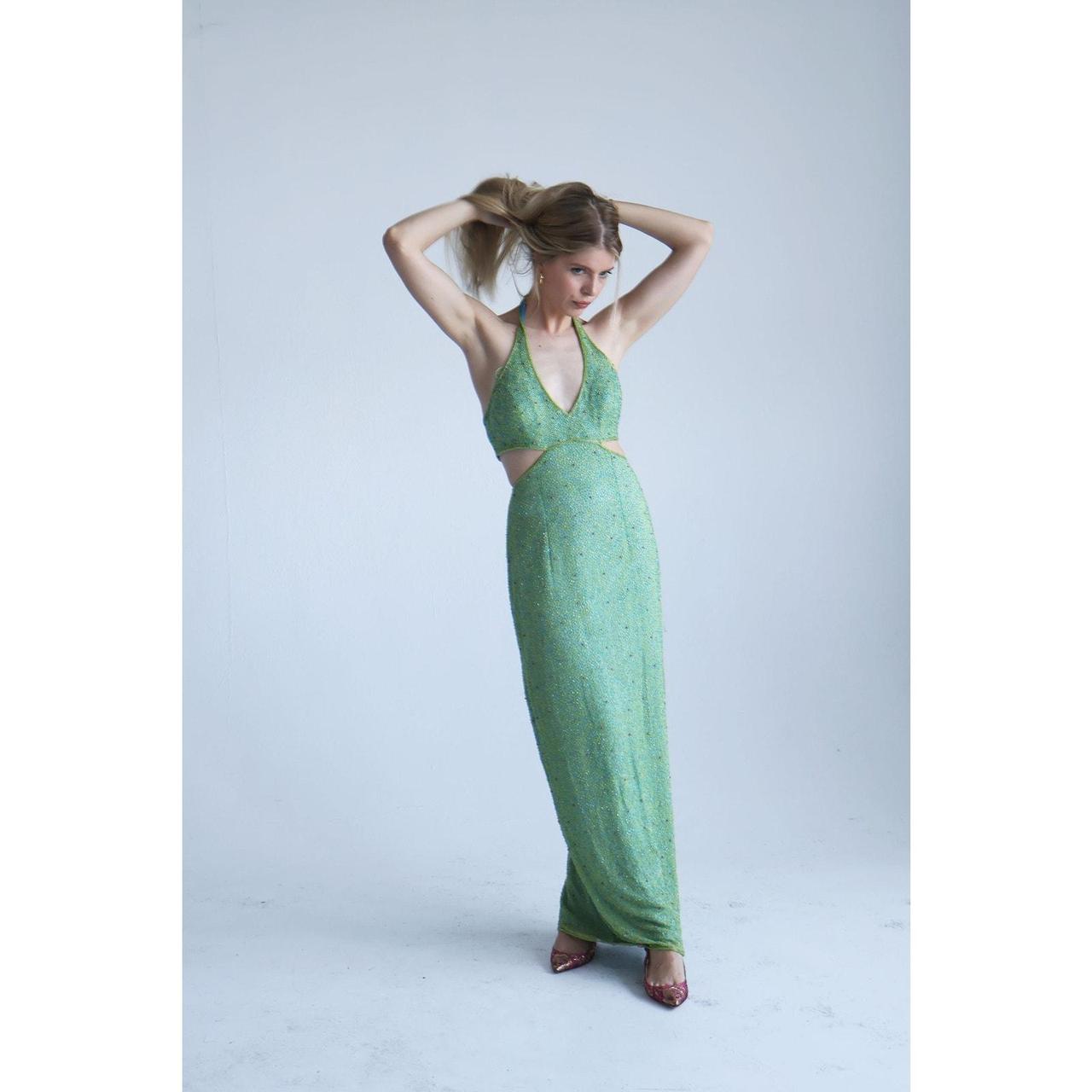 Gorgeous Y2K era SCALA evening/cocktail maxi dress.... | Depop