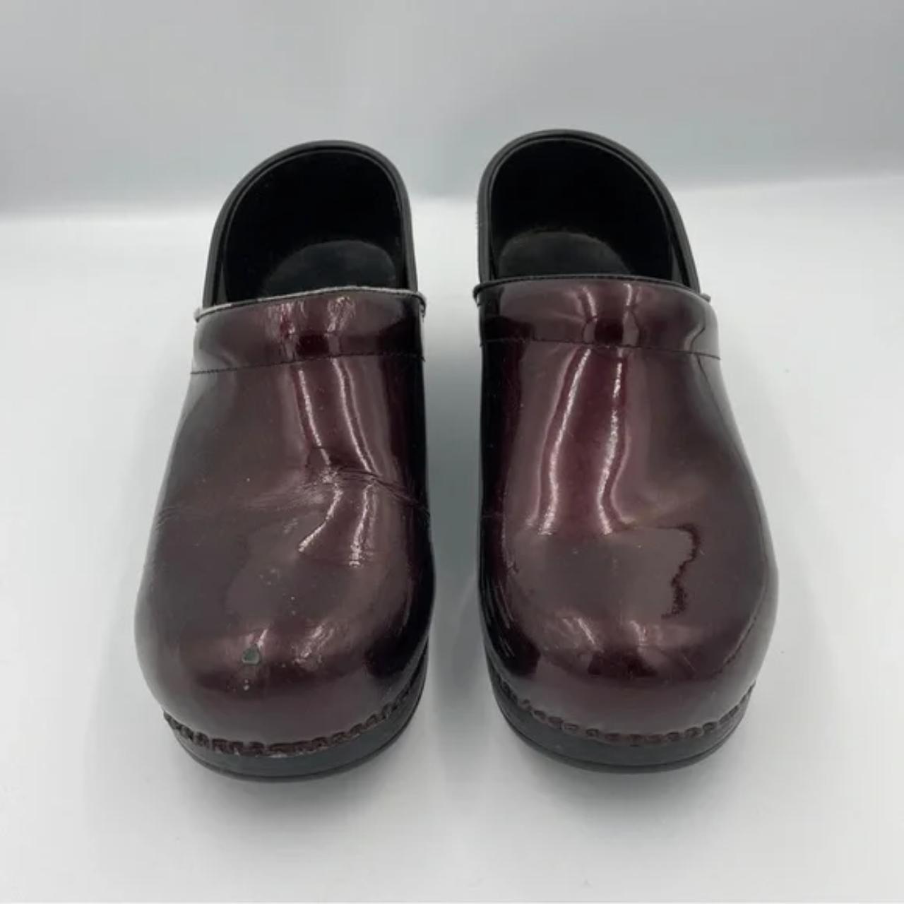 Women's Burgundy Clogs | Depop