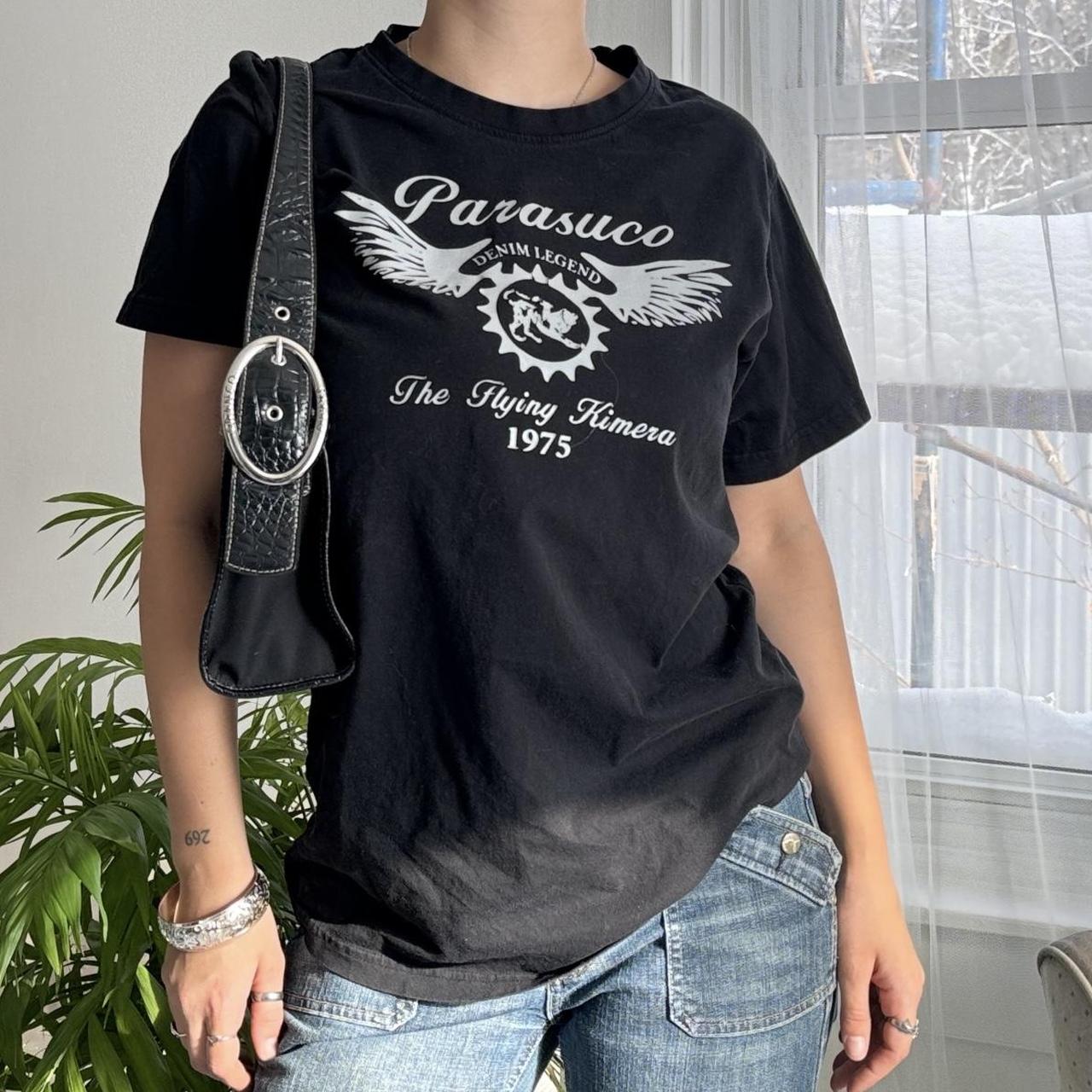 black oversized Parasuco tee by Parasuco | Depop