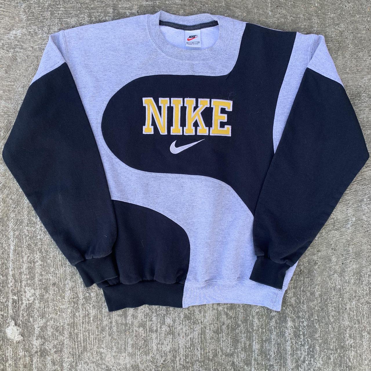 Nike Vintage Reworked Sweatshirt Jumper Embroidered,... - Depop