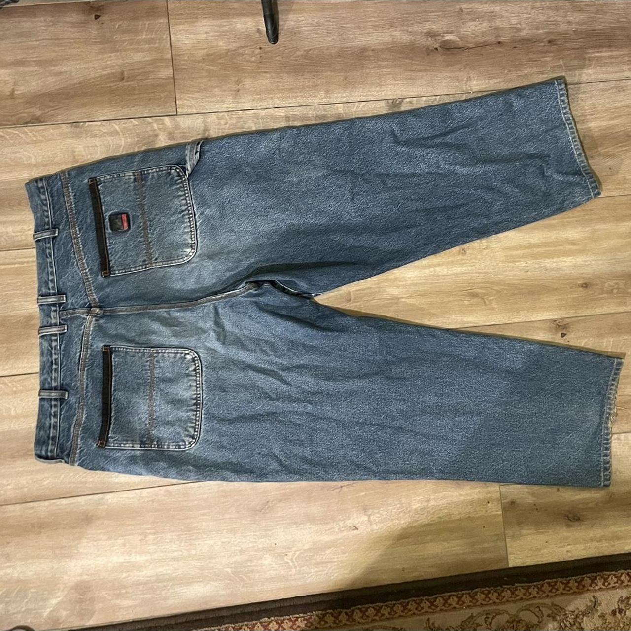 Men’s wide leg denim jeans waist 36 length 32 - Depop