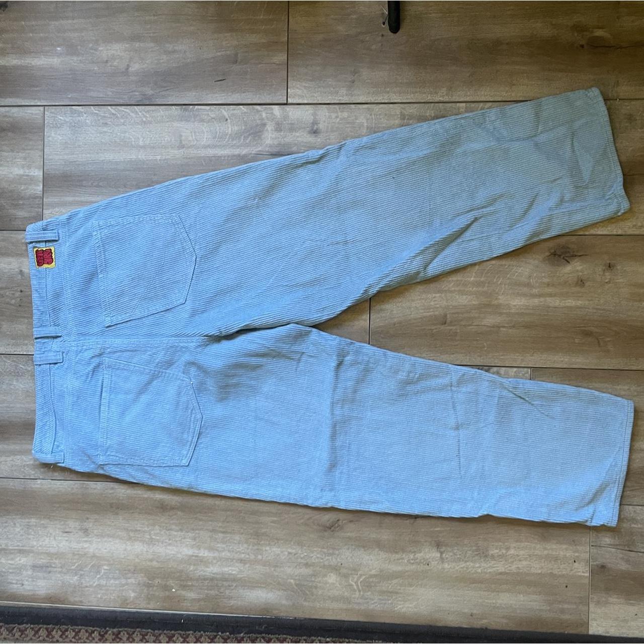 Zumiez light blue corduroy pants size 34 (wide leg) - Depop