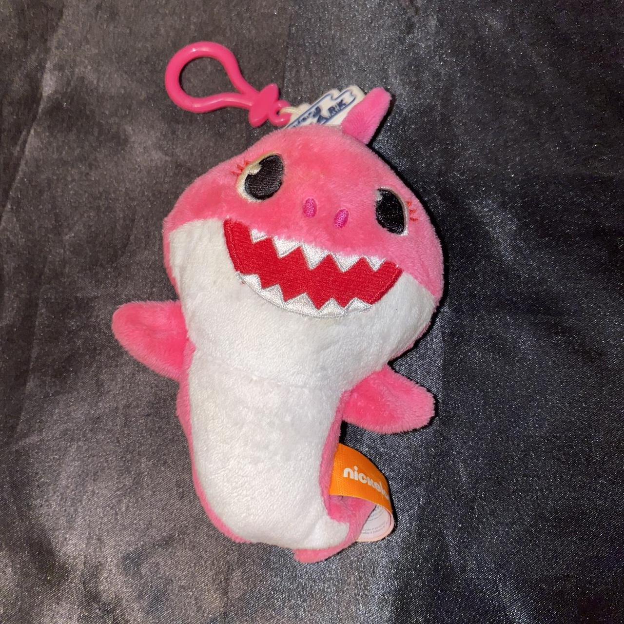 Pink Baby Shark Coin Purse Keychain Stuffed Animal... - Depop