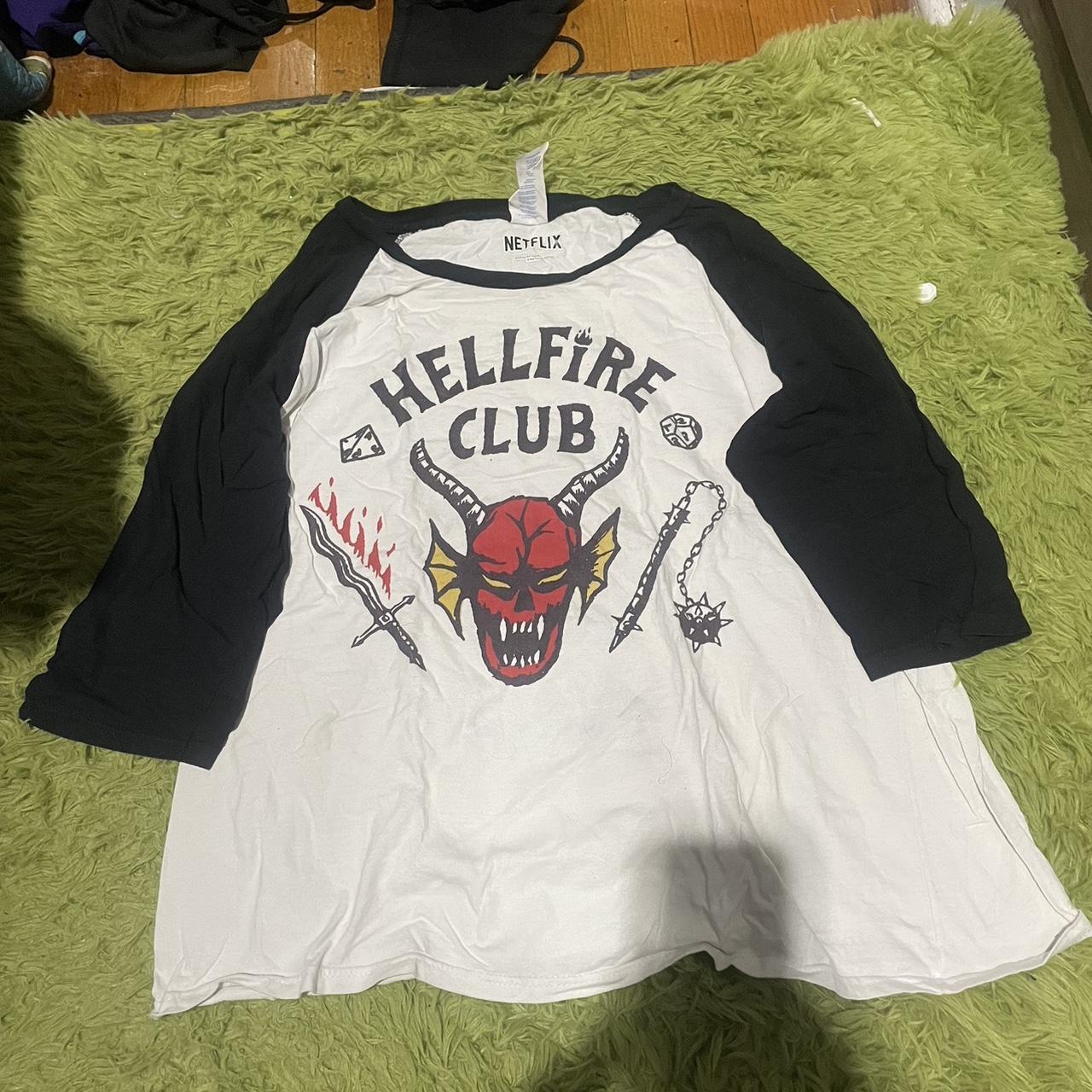 Stranger Things Hell Fire T Shirt Official Netflix - Depop