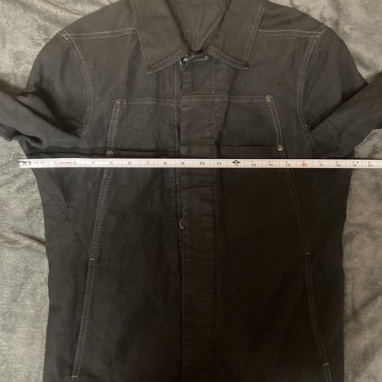 Rick Owens dyed black lab trucker denim jacket men’s... - Depop