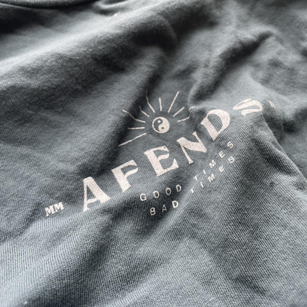 Afends cropped green/gray Tshirt - Depop