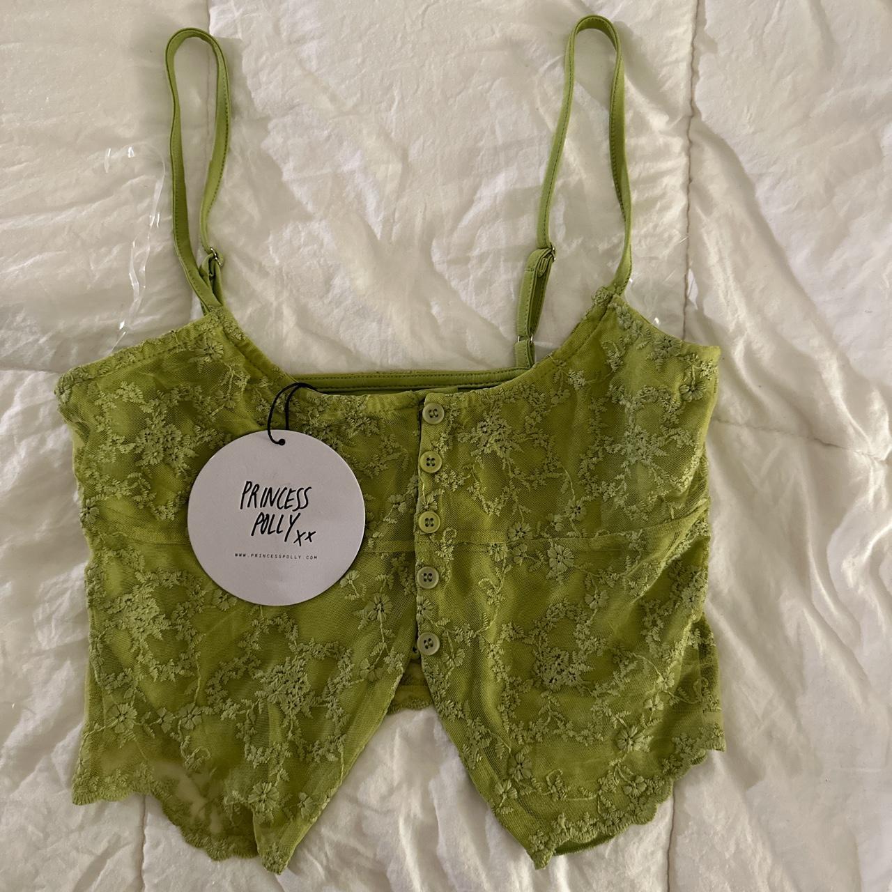 Still has the tag on. Princess Polly green top,... - Depop