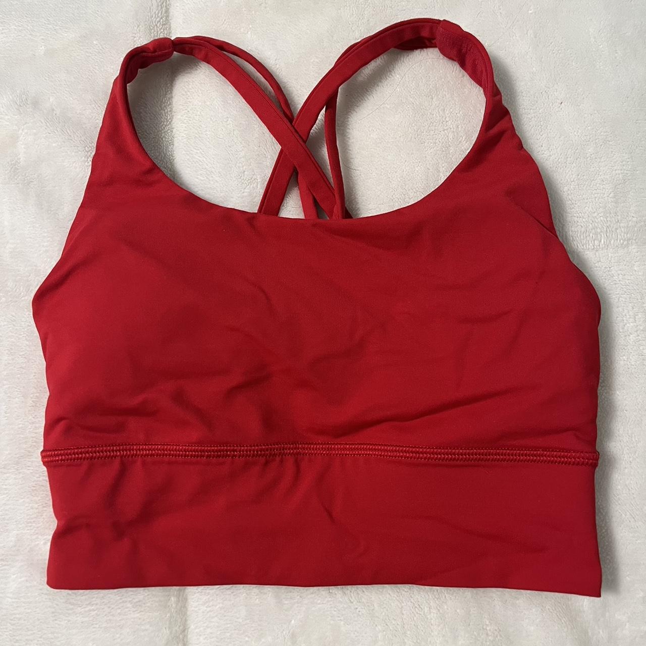 Lululemon longline bra Fits 0-2 size Red color - Depop