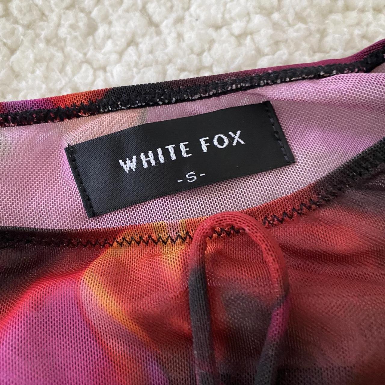 white fox top worn once to a festival size s bought... - Depop