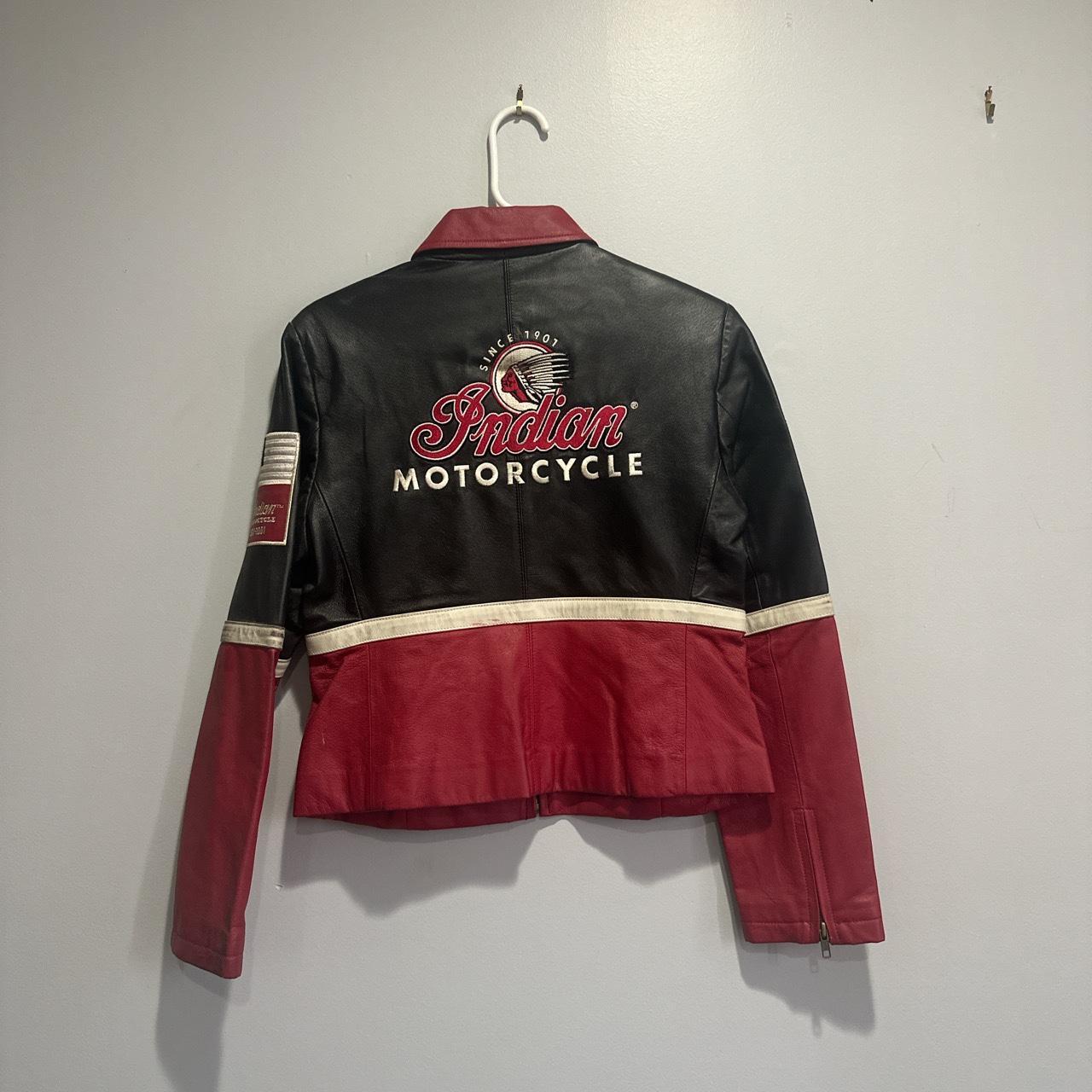 JH Design Indian Motorcycle Leather Jacket Woman... - Depop