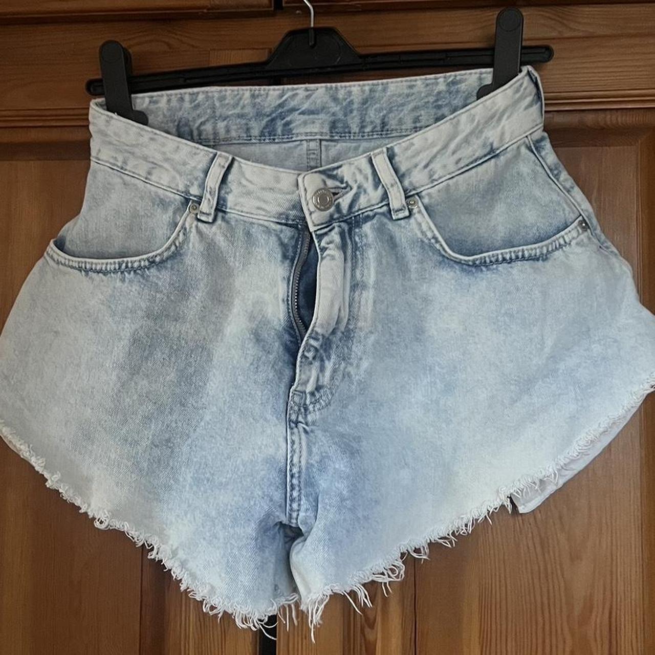 Berkshka flare shorts light blue Fit 6/8 So pretty... - Depop